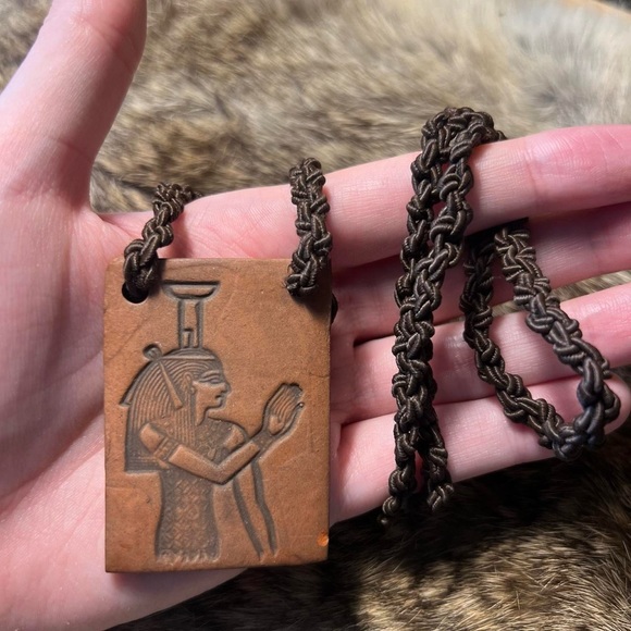 Jewelry | Handmade Clay Egyptian Paneltablet Necklace | Poshmark